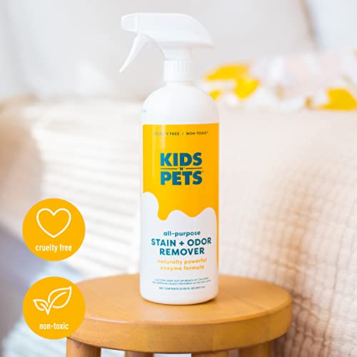 KIDS 'N' PETS - Instant All-Purpose Stain & Odor Remover β 27 fl oz - Permanently Eliminates Tough Stains & Odors β Even Urine Odors - No Harsh Chemicals, Non-Toxic & Child Safe, Multi-Color