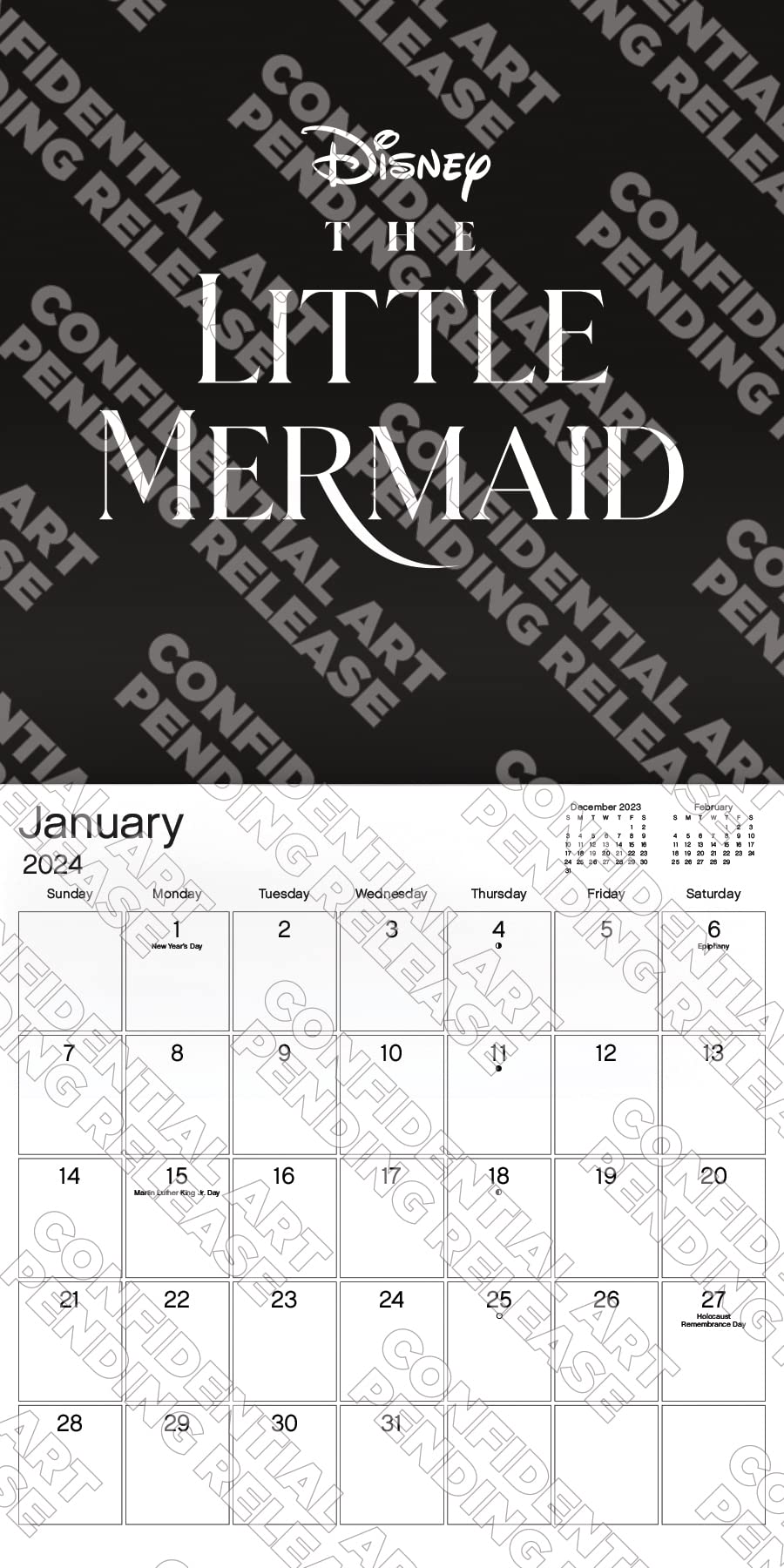 2024 Disney The Little Mermaid (Live Action) Wall Calendar
