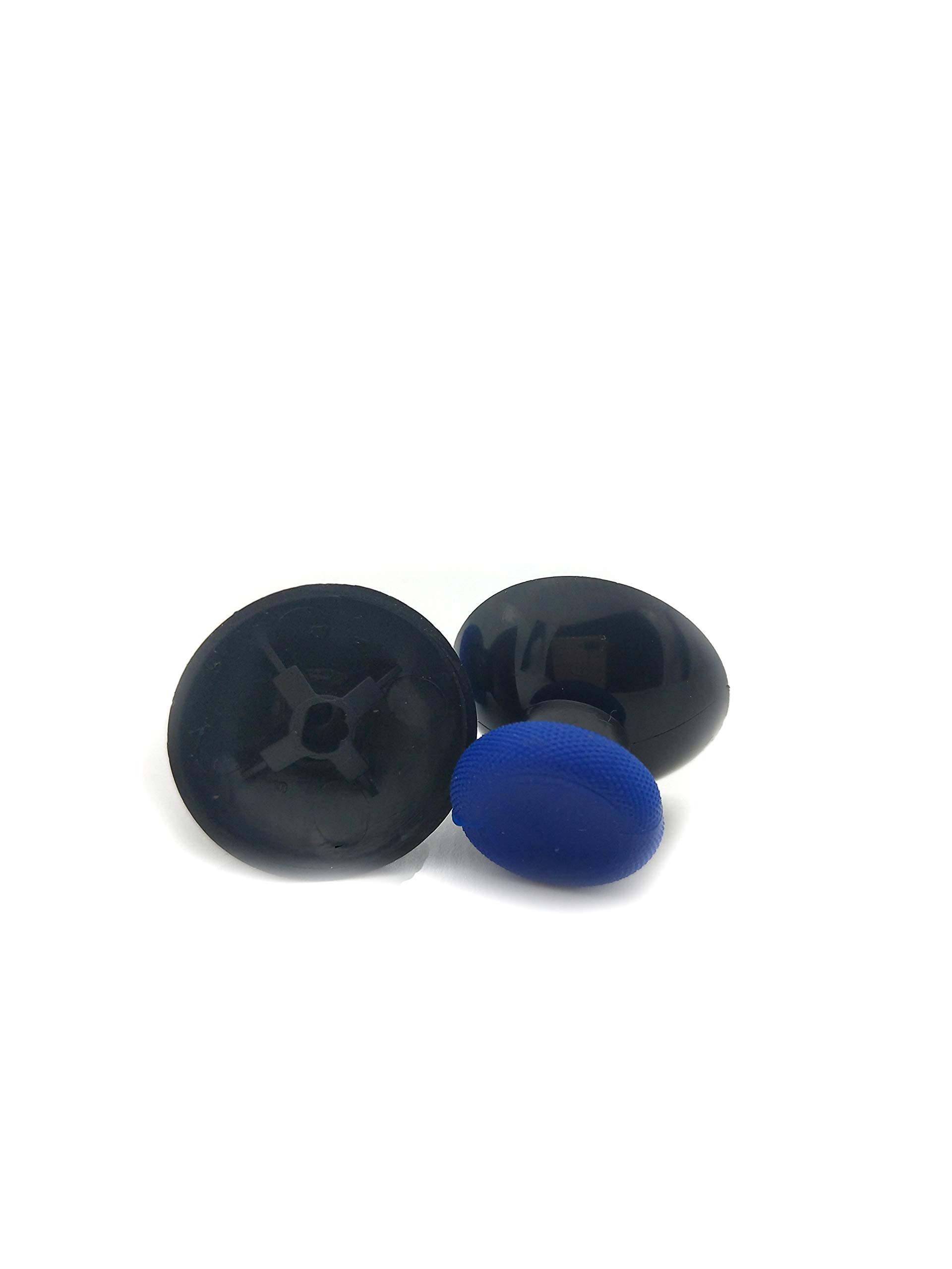 2 x 3D Analog Thumb Stick Joystick Thumbstick Cap Cover for Xbox one Slim S Controller Replacemnet (Black-Blue)