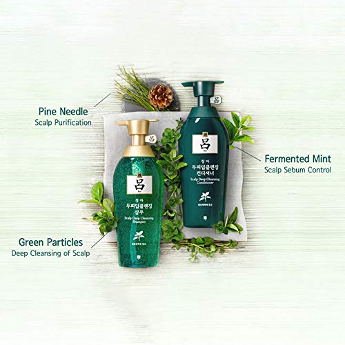 Ryo Scalp Deep Cleansing & Cooling Conditioner 500ml (16.9oz) Excess sebum care, For smelly scalp, Fermented mint and other natural ingredients, Anti- Dandruff treatment