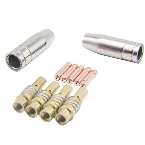 11pcs Durable MIG Welding Welder Torch Nozzles Tip Holder Contact Tips 0.040" Gas Diffuser Set