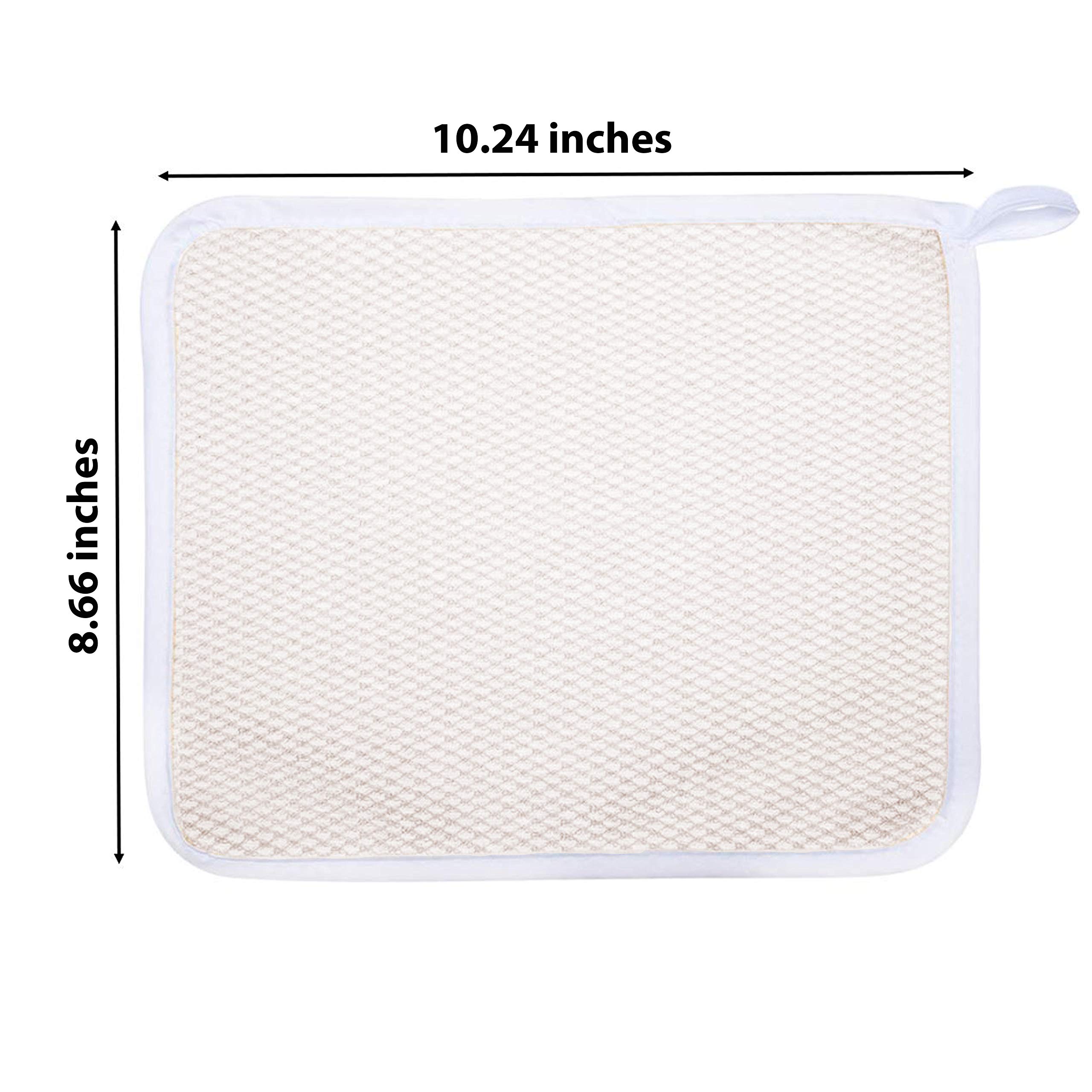 Paradiso Soft-Weave Terry Wash Cloths for Face and Body, Dual-Sided Gentle Cleansing and Exfoliating Washcloths, Machine Wash, White, 5 Count