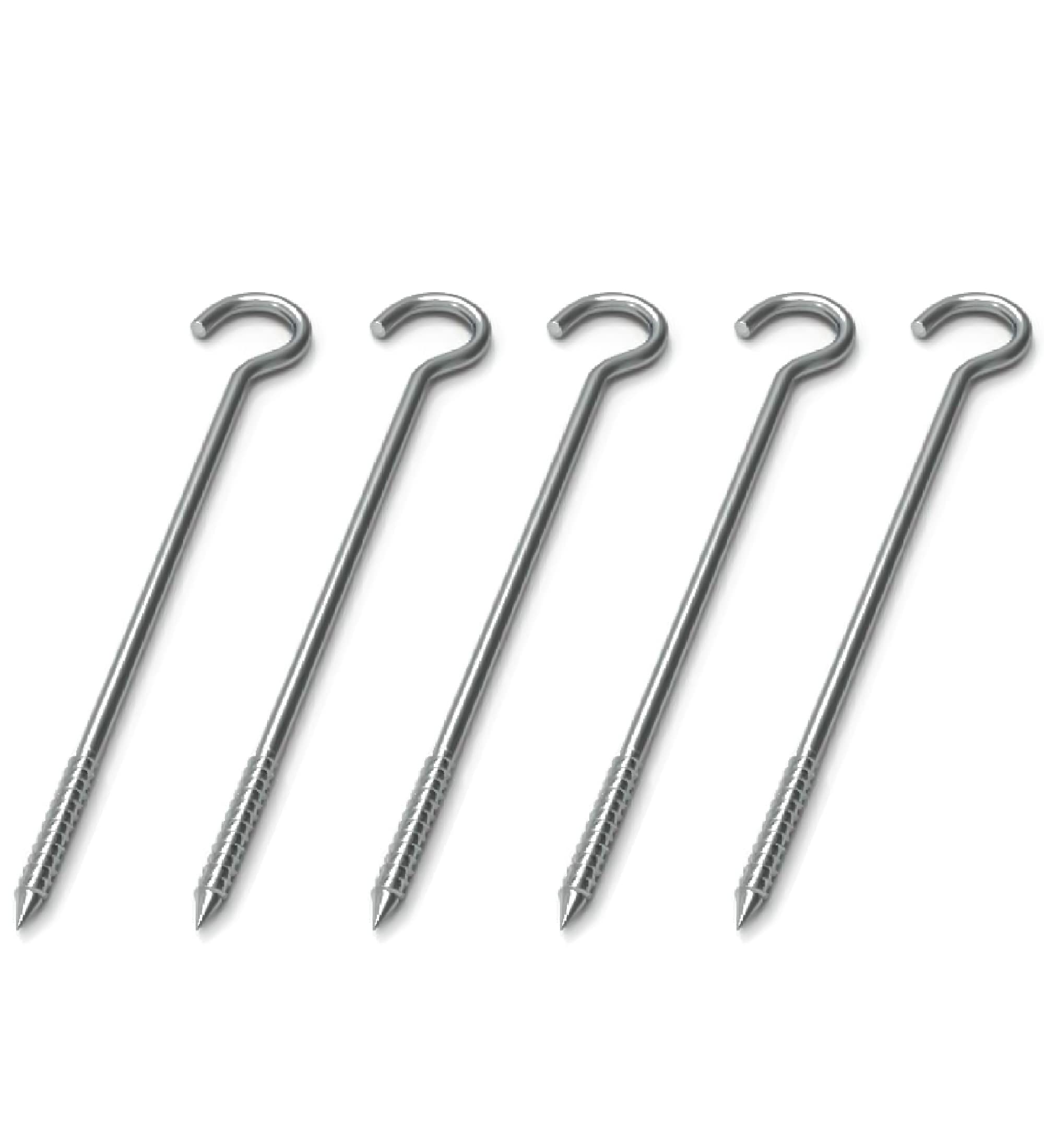 12 inch Tent Pegs 8 Pack Extra Strong Galvanized Heavy Duty Tent Stakes for Garden Fence Sand