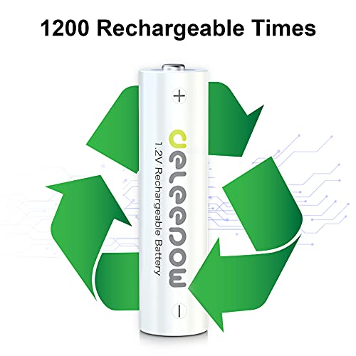 Deleepow Rechargeable AA Batteries Nimh 3300mAh 1.2V Batteries Double A Rechargeable High Capacity 1200 Cycles Pack of 8