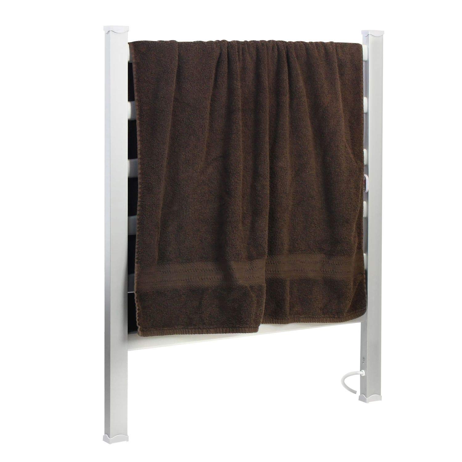 2-in-1 Towel Warmer and Drying Rack, Heated Towel Rack, Free Standing & Wall Mount with 6 Bars & Aluminum Frame for Bathroom (UL Certified)