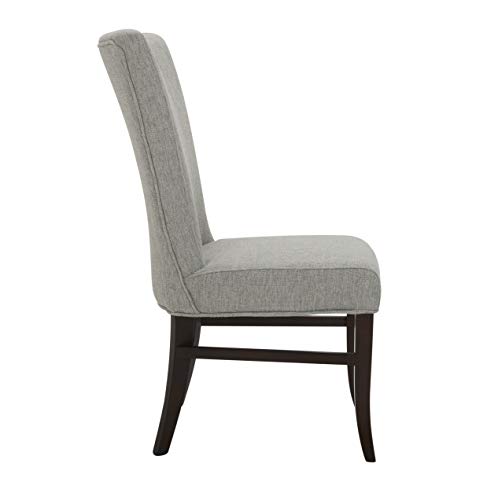 Amazon Brand β Stone & Beam Reinhart Classic Upholstered Dining Chair, 20.5"W, Set of 2, Light Gray