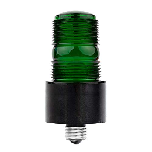 TOMAR 485S-G Microstrobe E26 Medium Bulb Base, 120VAC, Green Lens (Green, Screw-in Base (120 VAC))