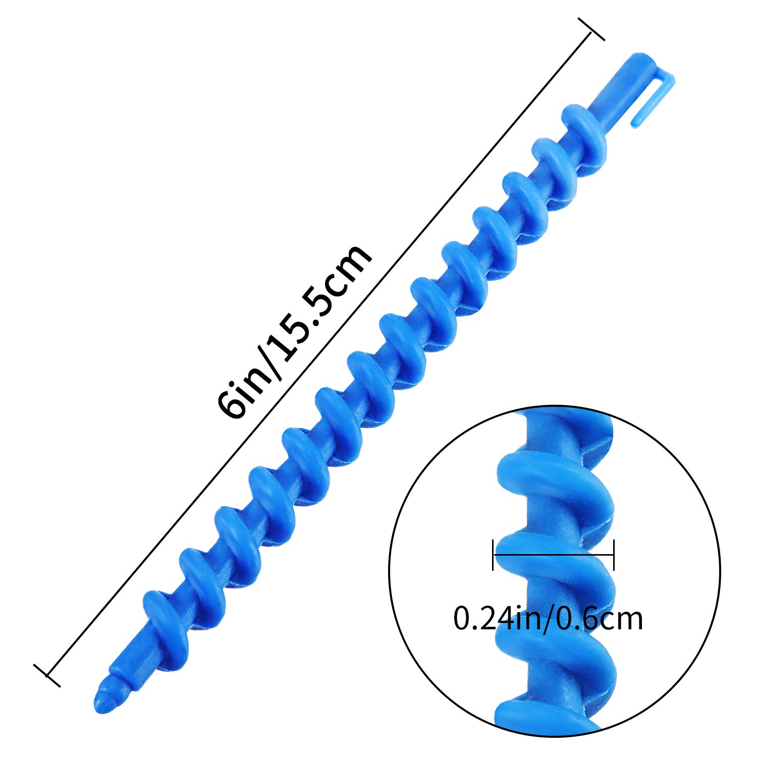 WILLBOND 100 Pcs Spiral Perm Rods Heatless Curls Overnight for Hair Rollers Curlers Plastic Spiral Curl Rods Perm Wave Curlers Kit for Long Hair Women Styling Hairdressing Salon Tool
