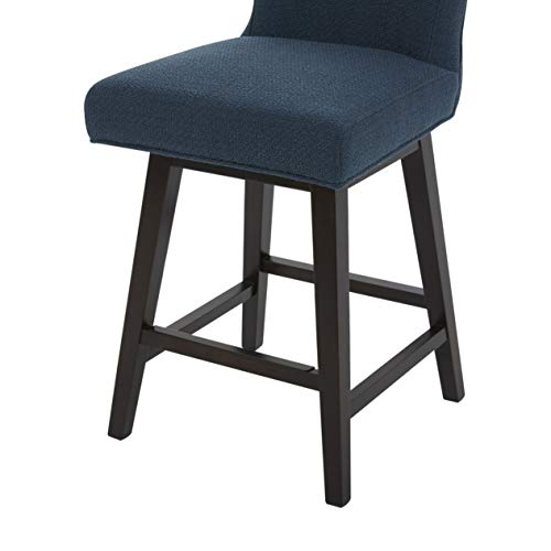 Amazon Brand β Stone & Beam Esme Memory-Swivel Counter-Height Barstool, 39.4"H, Cadet Blue