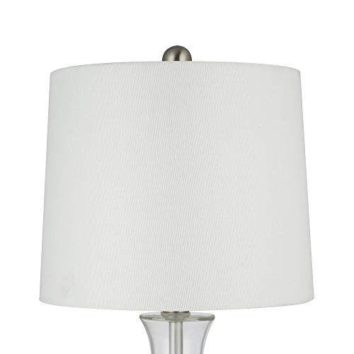 Amazon Brand β Stone & Beam Contemporary Glass Table Lamp with Narrow-Necked Body, LED Bulb Included, 20.25"H, Clear