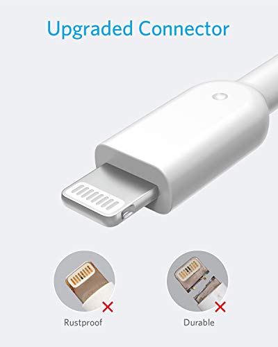 Anker Powerline II Lightning Cable, [6ft MFi Certified] USB Charging/Sync Lightning Cord Compatible with iPhone SE 11 11 Pro 11 Pro Max Xs MAX XR X 8 7 6S 6 5, iPad and More