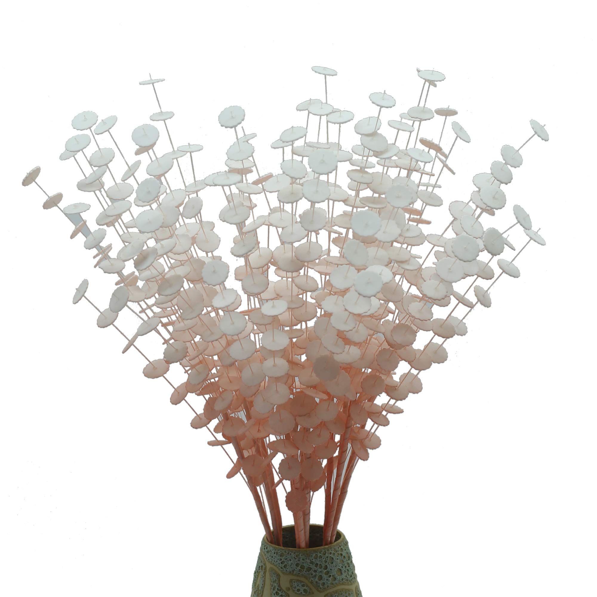 27 inches 3 Bundle Soft Pink Bundle Fake Silver Dollar Eucalyptus Stems Indoor Garden Home Office Decoration