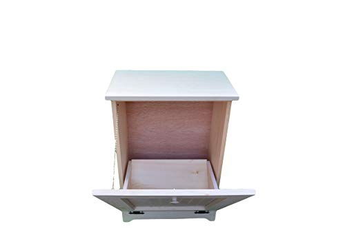 Amish Wares Tilt Out Solid Pine Unfinished Trash Bin Can Holder/Laundry Clothes Hamper