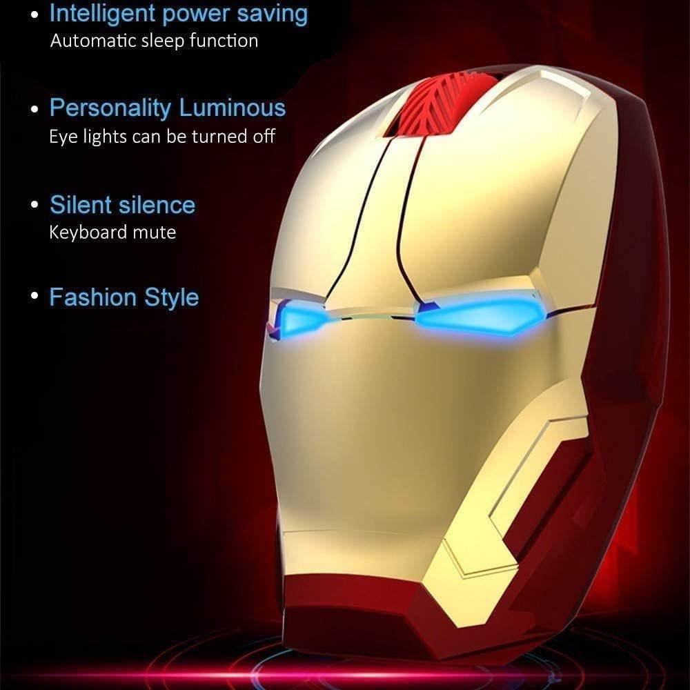 Fitzladd Wireless Mouse Ergonomic 2.4 G Portable Mobile Computer Click Silent Mouse Optical Mice with USB Receiver for Notebook PC Laptop Computer (Gold)