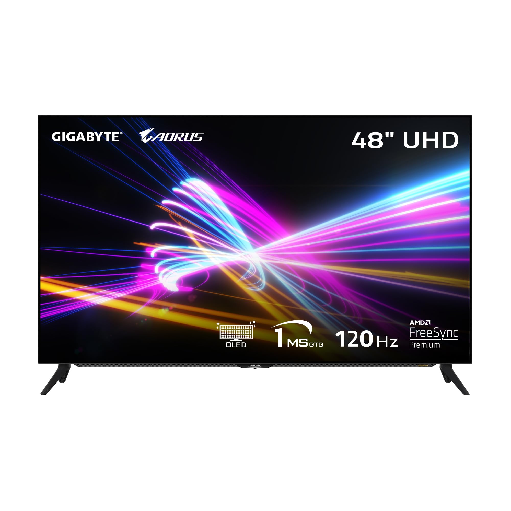 AORUS FO48U 48" 4K OLED Gaming Monitor, 3840x2160 , 120 Hz Refresh Rate, 1ms Response Time (GTG), 1x Display Port 1.4, 2x HDMI 2.1, 2x USB 3.0, with USB Type-C, Space Audio