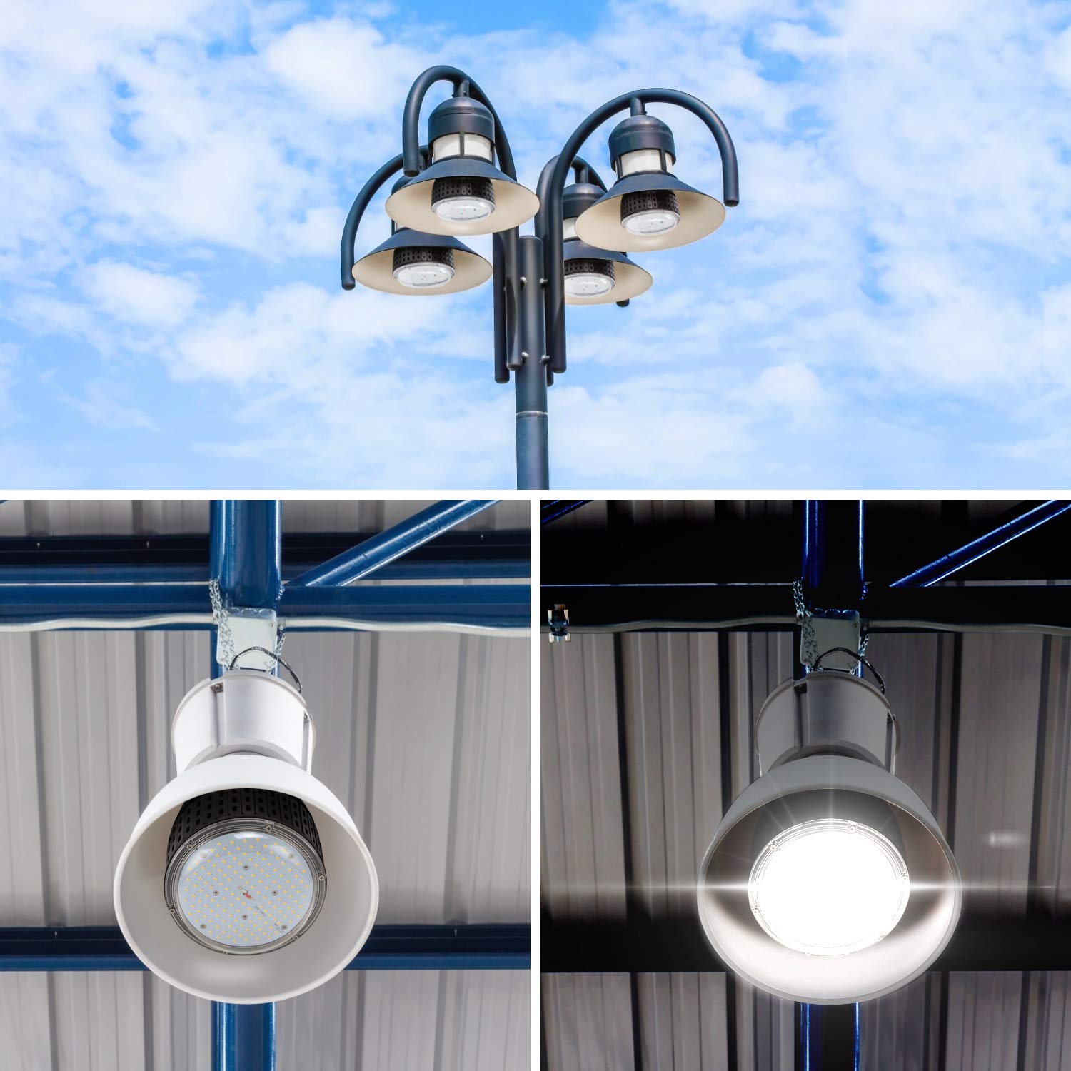 120W LED High Bay Light Bulb Retrofit,E39 Mogul Base LED Corn Light Retrofit Bulbs,500 Watt Metal Halide Equivalent,UL DLC Approved, 16800LM 5000K Warehouse Light,AC 100-277V