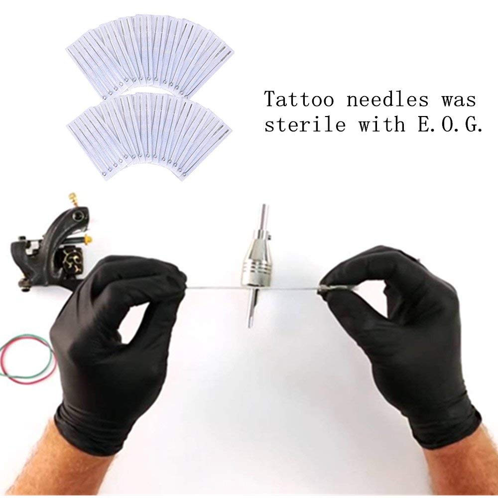 Tattoo Needles Set - Autdor 50PCS Mixed Tattoo Needles 3RL,5RL,7RL,9RL,3RS,5RS,7RS,9RS,5M1,7M1 Disposable Sterile Tattoo Gun Needles Assorted Liners,Shaders and Magnum (Mixed-RL/RS/M1-50pcs)