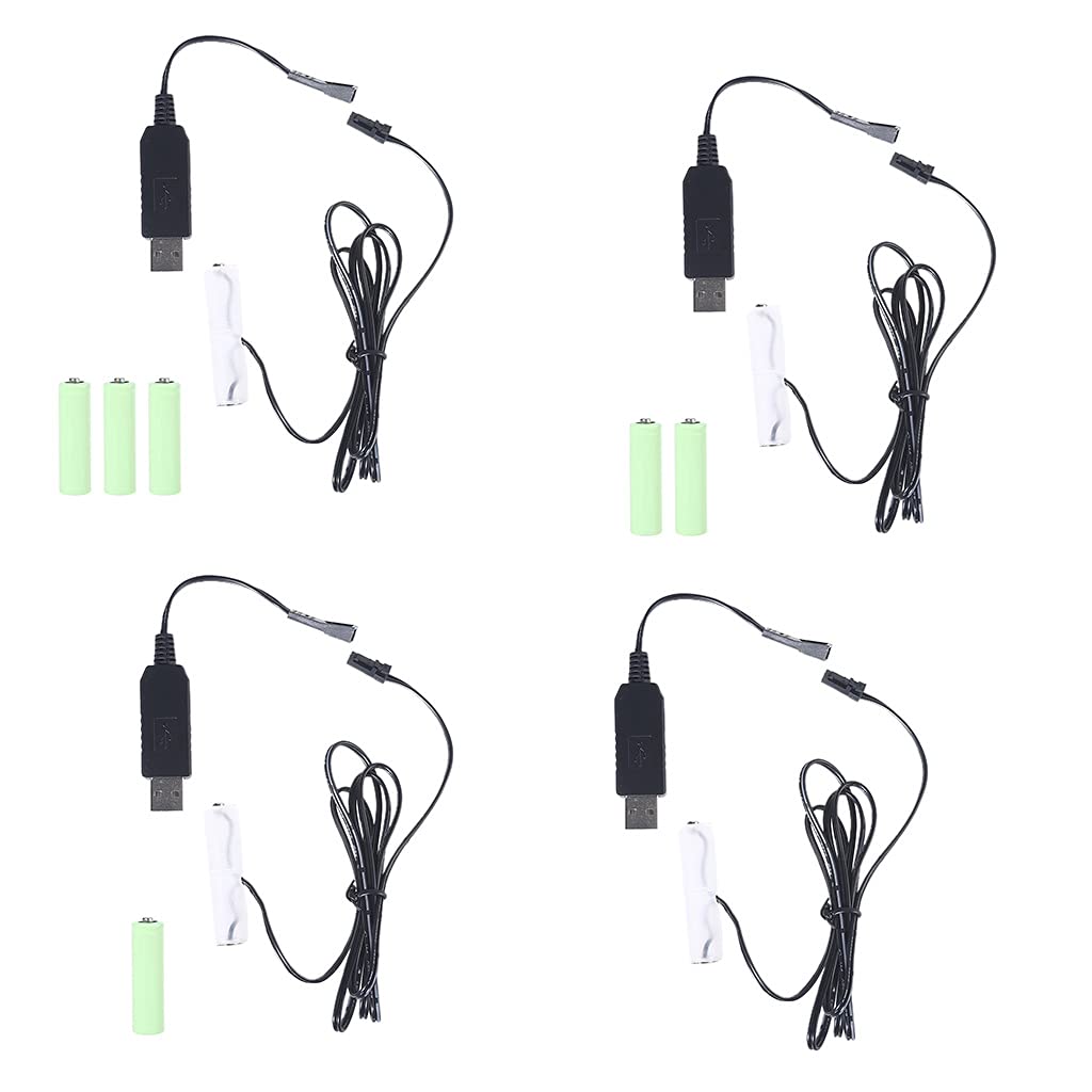 TINGLI USB Power Supply Cable for AA Battery,Replace 2AA 3V Battery,Reusable Batteries for Clocks, Toys, Holiday Lights, Fans, LEDs(Separable), Black