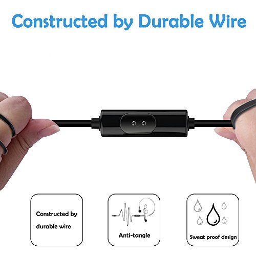 5 Packs Earbud Headphones with Remote & Microphone, SourceTon in Ear Earphone Stereo Sound Tangle Free for Smartphones, Laptops, Gaming, Fits All 3.5mm Interface Device w/3.5mm to Type C Adapter
