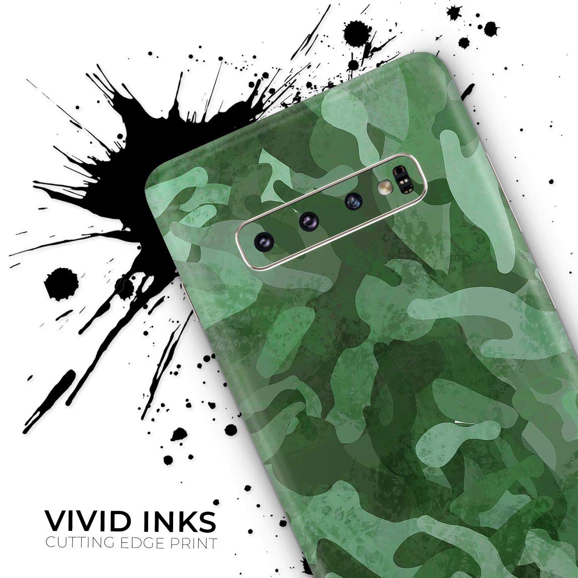 DesignSkinz Desert Green Camouflage V2 Protective Vinyl Decal Wrap Skin Cover Compatible with The Samsung Galaxy S20 (Screen Trim & Back Glass Skin)