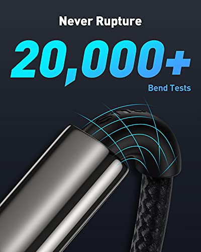 USB C Cable, Baseus 100W PD 5A QC 4.0 Fast Charging USB C to USB C Cable, Zinc Alloy Nylon Braided Type C Data Cable for Samsung S21 S20+ S10 Note 10 iPad Pro MacBook Pro Google Pixel and more (3.3ft)