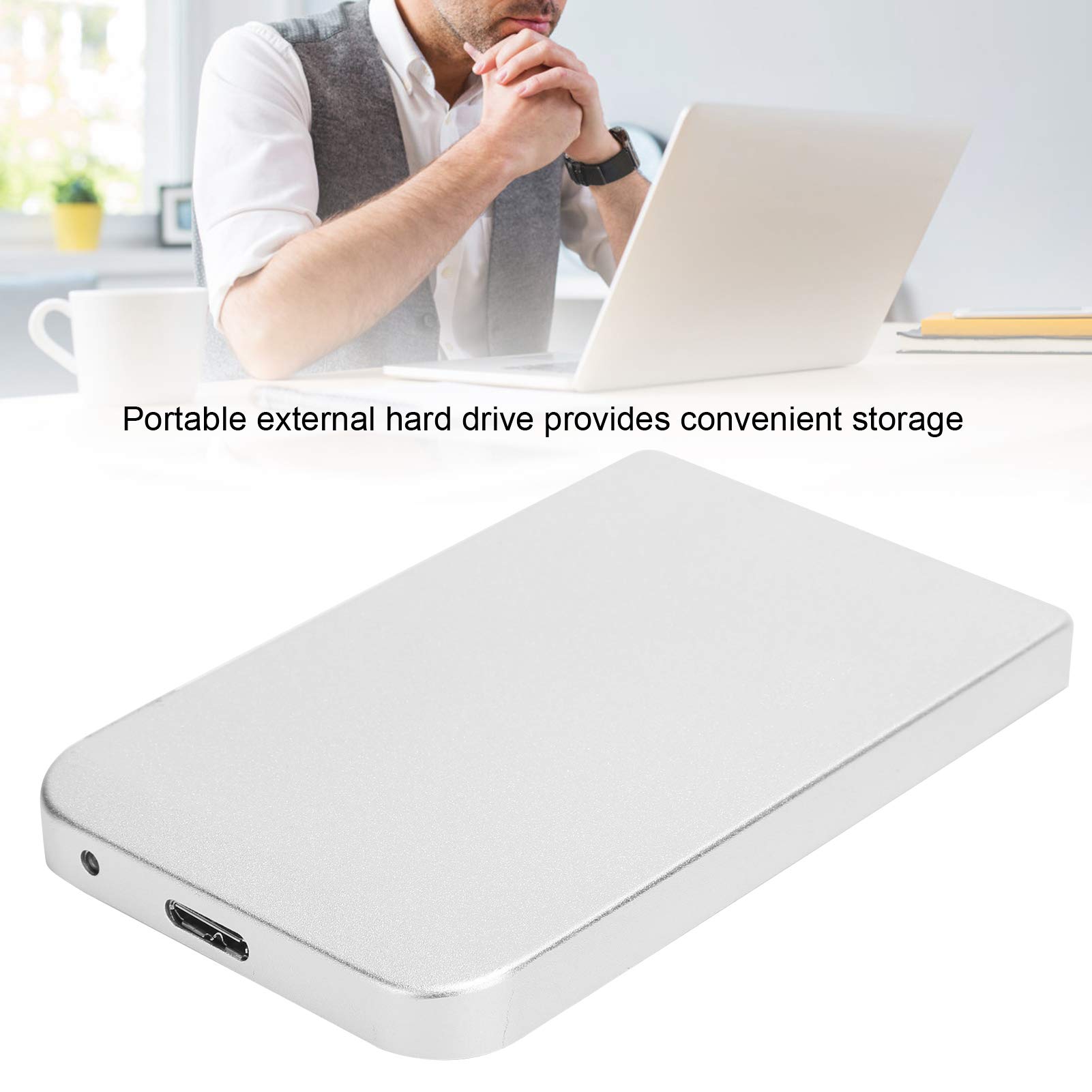 USB to 3.0 2.5 Inch Portable Mobile Hard Drive, 80G 120G 250G 320G 500G 1TB 2TB Universal External Hard Drive for Computer Monitors and Laptop, Silver(320G)