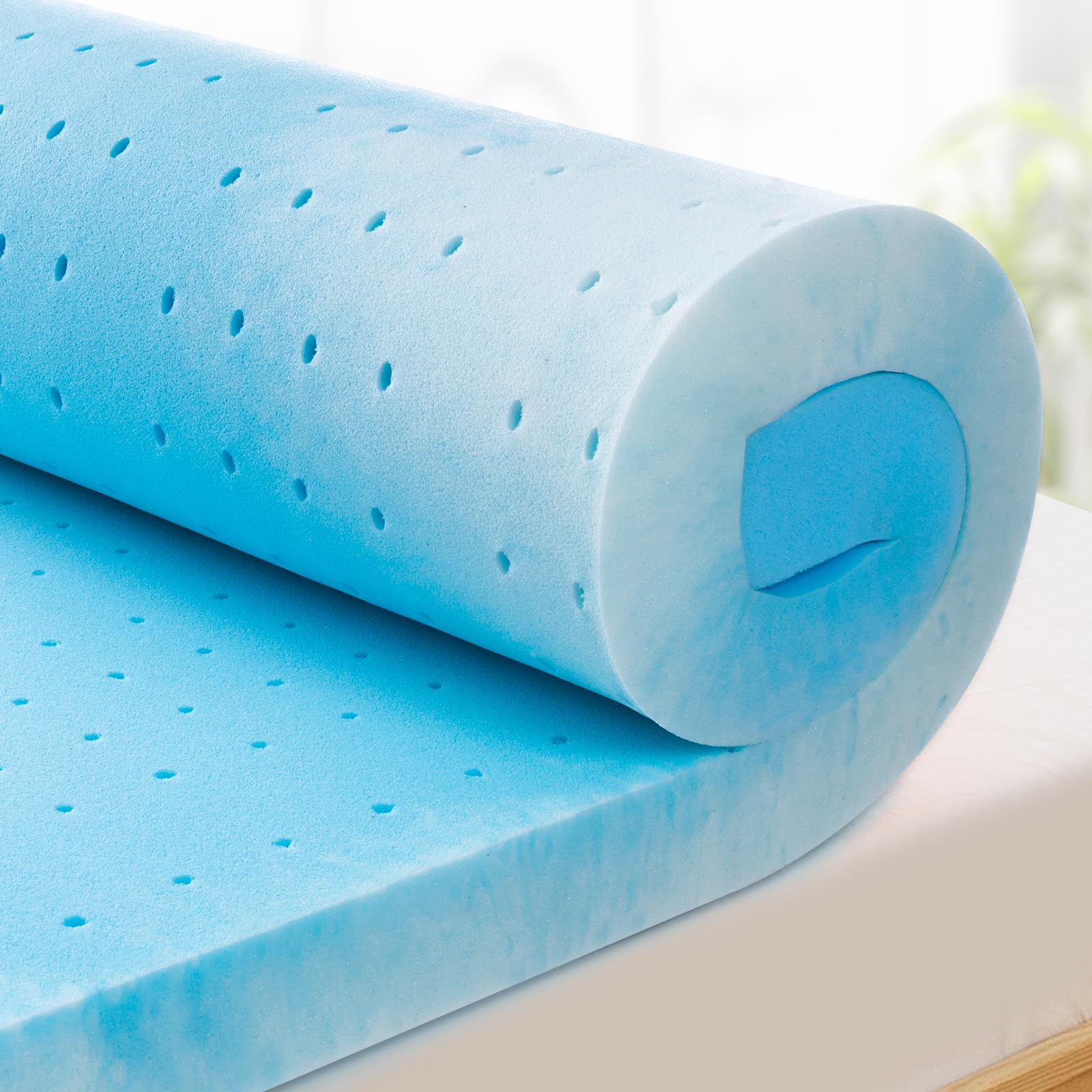 2 Inch Memory Foam Mattress Topper Queen, Gel Foam Queen Size Mattress Topper for Pressure Relief, High Density Cooling Memory Foam Pad, Premium Soft Mattress Topper, Certipur-Us Certified