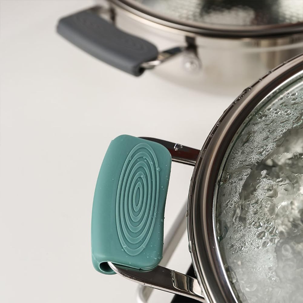 3 Pairs Silicone Assist Handle Holder Cast Iron Pan Skillet Handle Covers Protectors Non-Slip Pot Holder Sleeve for rying pan Casserole Oven Tray Cookware