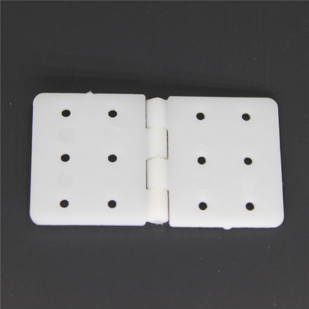 20x37 mm 0.79" x1.46'' Standard Size Pinned Nylon Hinge RC Model Airplane Parts Replacement (Pack of 20)