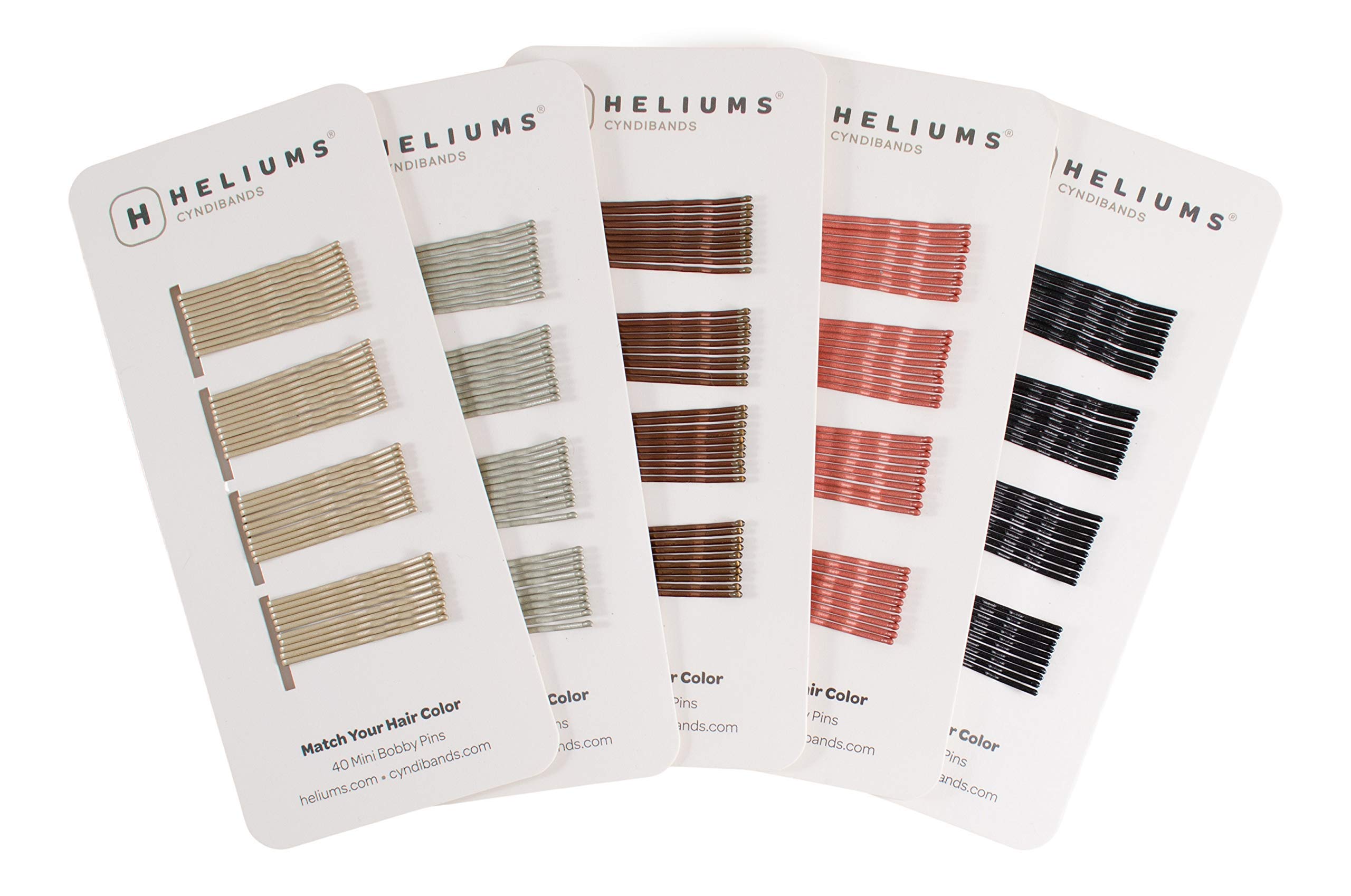 Heliums Mini Bobby Pins - Ash Blonde - 40 Pack, 1.5 Inch Small Hair Pins For Thin Hair & Kids