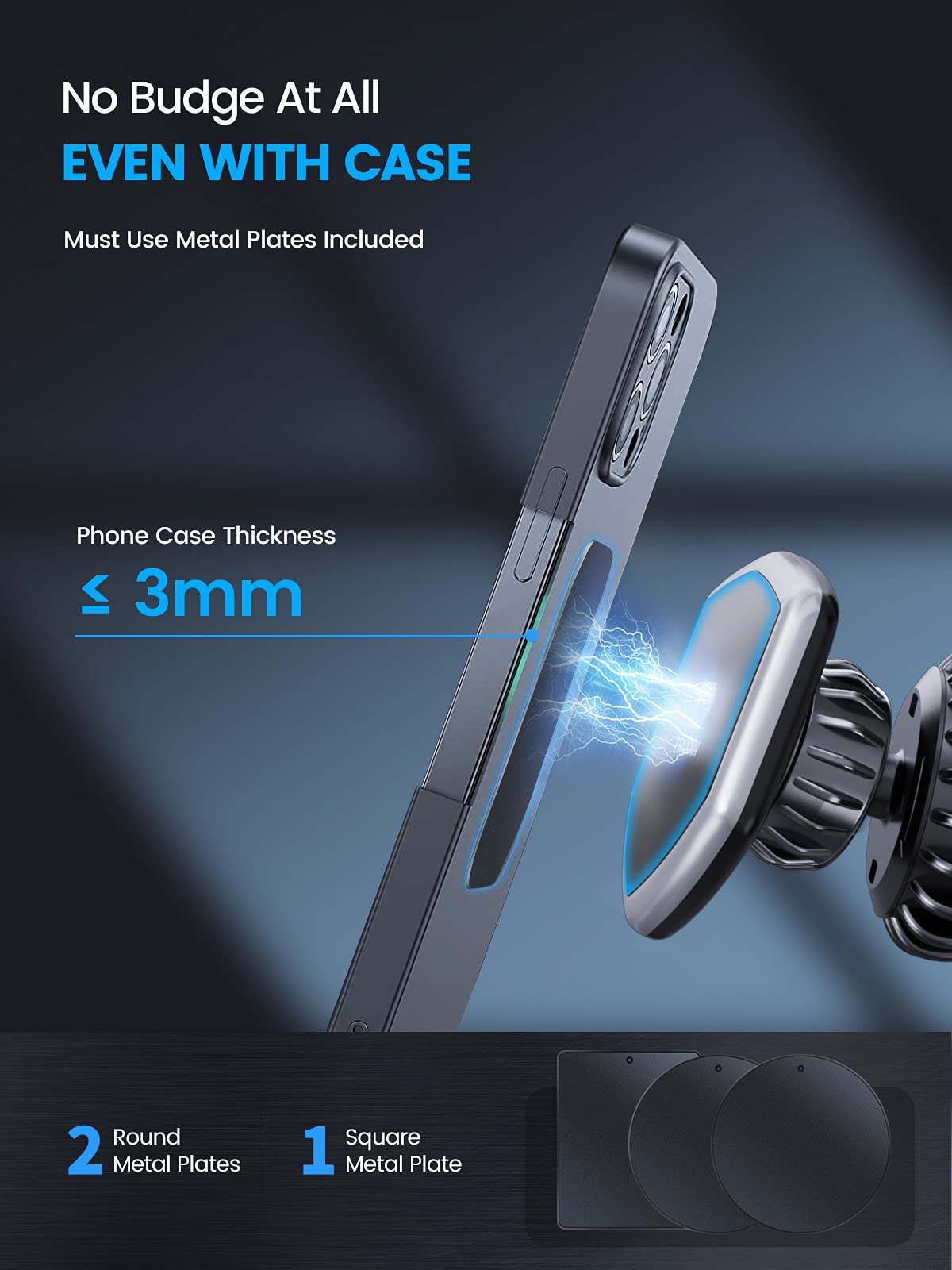 TRUDIN Magnetic Phone Holder for Car 2022 Upgraded,【Ultra Sturdy Vent Hook】 Hands-Free Car Phone Holder Mount【Sharp Turns & Bumpy Roads Friendly】 Compatible with iPhone, Samsung, All Smartphones