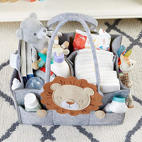 Baby Aspen Lion Diaper Caddy Changing Table Organizer, Orange, One Size