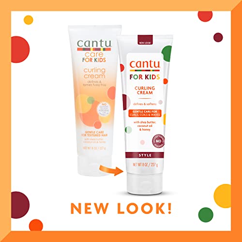 Cantu Care for Kids Paraben & Sulfate-free Curling Cream with Shea Butter, 8 oz (Pack of 3)