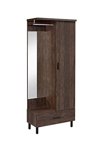 Acme Furniture Tsula Hall Tree, Rustic Walnut