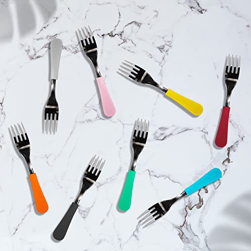 Avanchy Baby Spoons, Forks Stainless Steel and Silicone Set, Self Feeding Food Utensils, 4 Months Baby Led Weaning