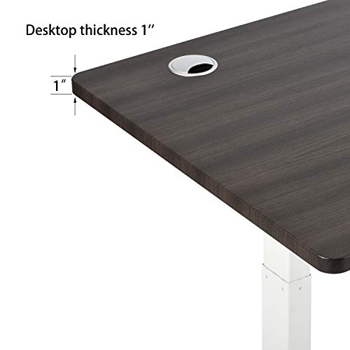 VWINDESK Wooden Material 80 inch MDF Desktop or Tabletop Only, Matching with Electric Adjustable Standing Desk Frame,with 80mm gromment Holes,Graphite Color(80" x 30" x 1")