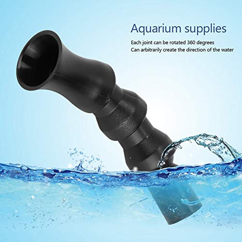 TOPINCN Aquarium Duck Flat Nozzle Flexible 360°Rotatable Duckbill Water Outlet Plastic Aquarium Water Outlet Duckbill Nozzle Pipe End Outflow Pump End Plumbing Fitting(25mm-Tornado)