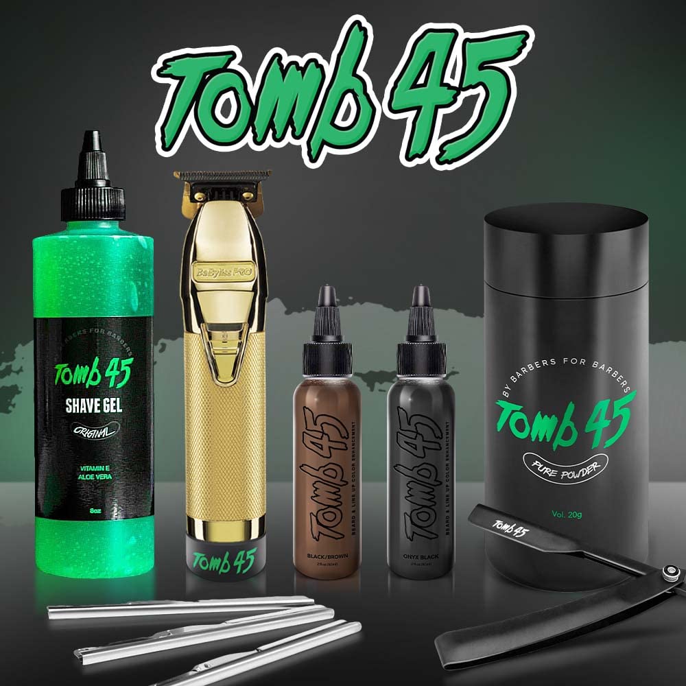 Tomb 45 Triple Cartridge Razor Holder | Disposable Razor Safety Handle For Barbers | 100% Metal Grip & 3 Adjustable Blade Exposure Options For Shaving (Green)