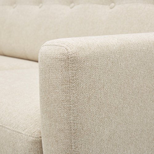 Amazon Brand β Rivet Sloane Mid-Century Modern Loveseat Sofa, 64.2"W, Shell