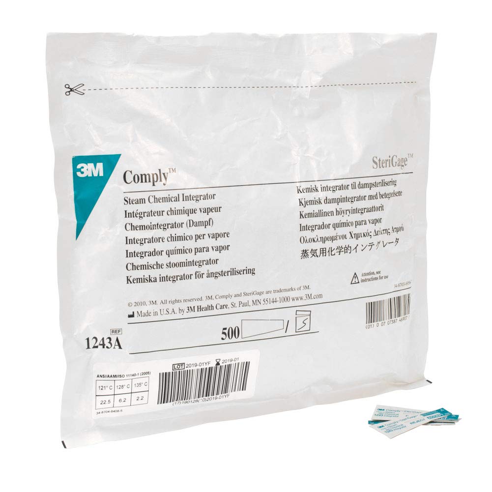3M COMPLY (STERIGAGE) CHEMICAL INTEGRATORS 2" x 3/4" Integrators For Steam, Moving Front, Convenienc by 3M