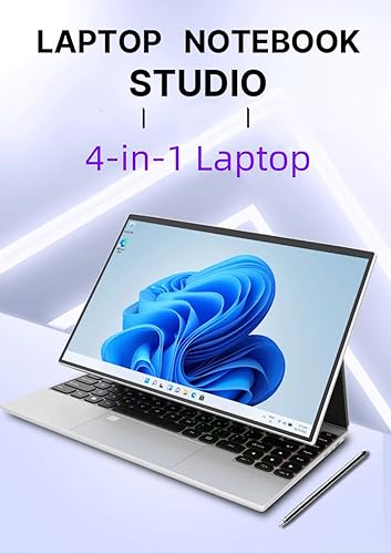 14-inch IPS Touch Screen Computer Tablet Laptop N5105 Office Business Notebook 16G 128G -1TB SSD RGB Windows 11 Touch ID Silver 16G-128G SSD/Intel N5105