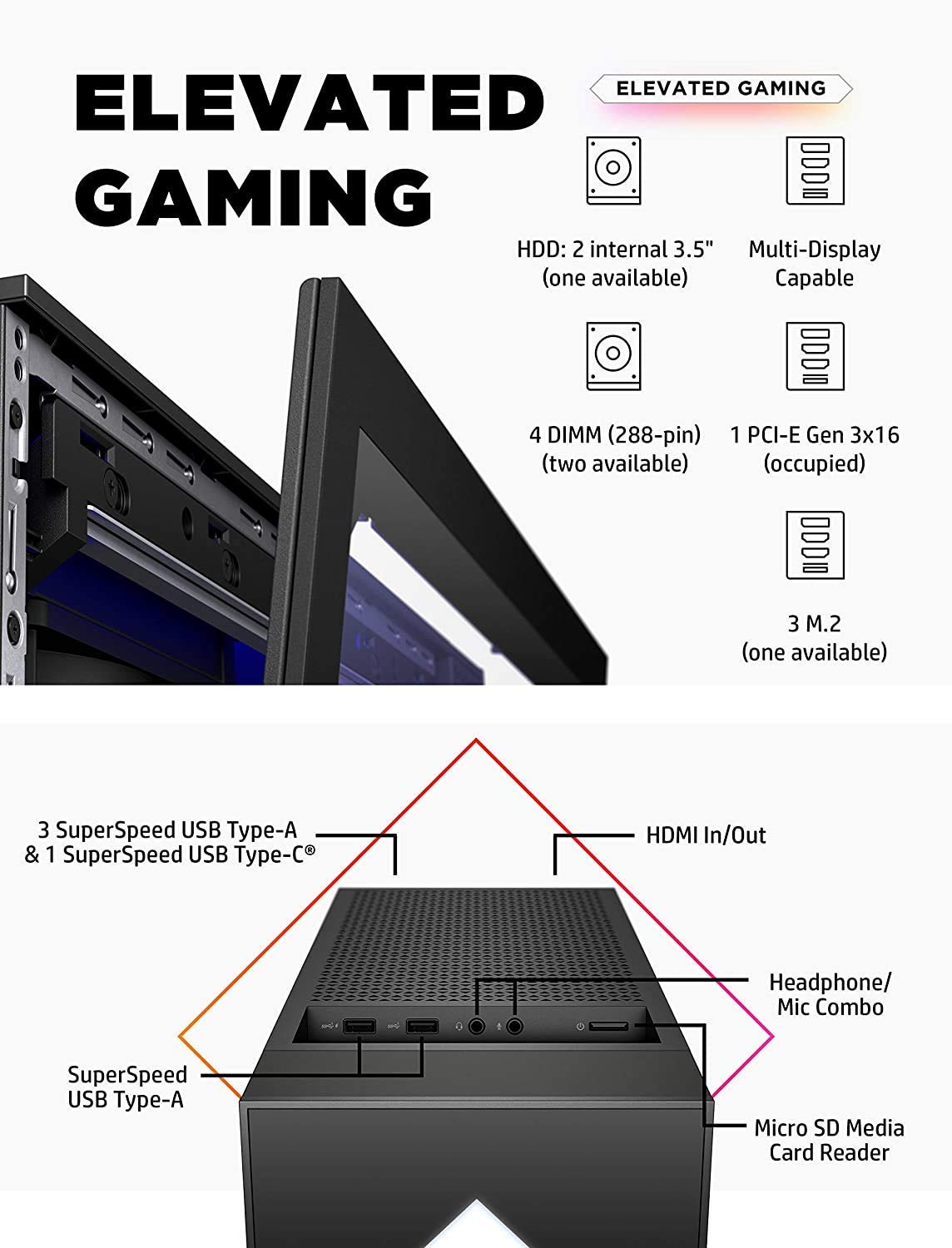 HP OMEN 30L Desktop GT13-0380t Core i9-10850K 16GB Hyperx RGB DDR4 1TB NVMe RTX3090 W10PRO64