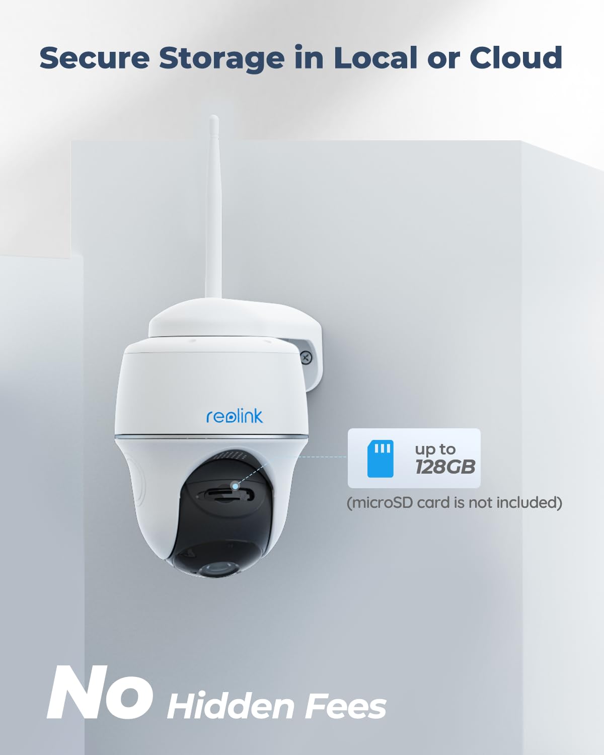 REOLINK Argus PT +SP - 5MP Security Cameras Wireless Outdoor, Solar Powered, 360° Pan Tilt, 5/2.4Ghz Dual Band WiFi, Smart Detection, No Extra Fee, No Hub Needed