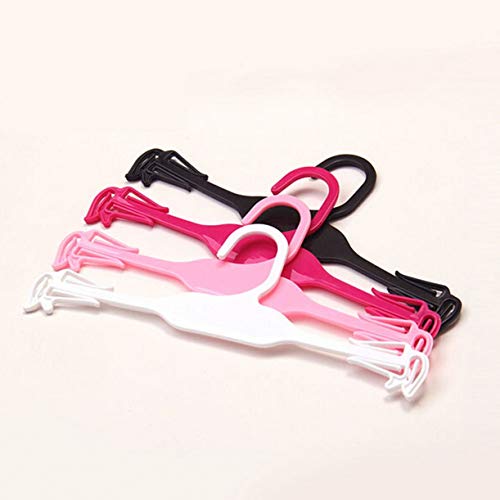 WellieSTR Plastic Hangers Sleek, Great for Bras/Panties/Underwear, 10-Inch (Pack of 50 ,Pink)