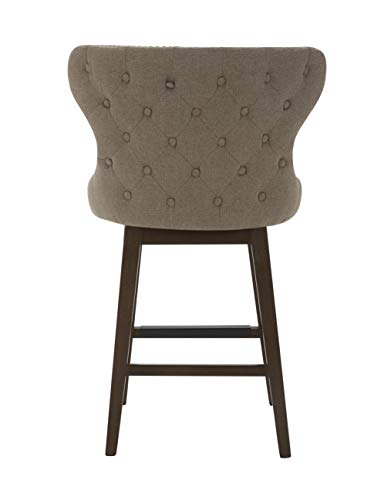 Amazon Brand β Stone & Beam Louise Memory Swivel Counter-Height Barstool, 38.2"H, Slate
