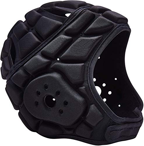 COOLOMG Soft Football Helmet 7v7 Soft Shell Rugby Flag Football Helmet Padded Headgear Soccer Goalie Goalkeeper Head Protector Adjustable for Youth Kids