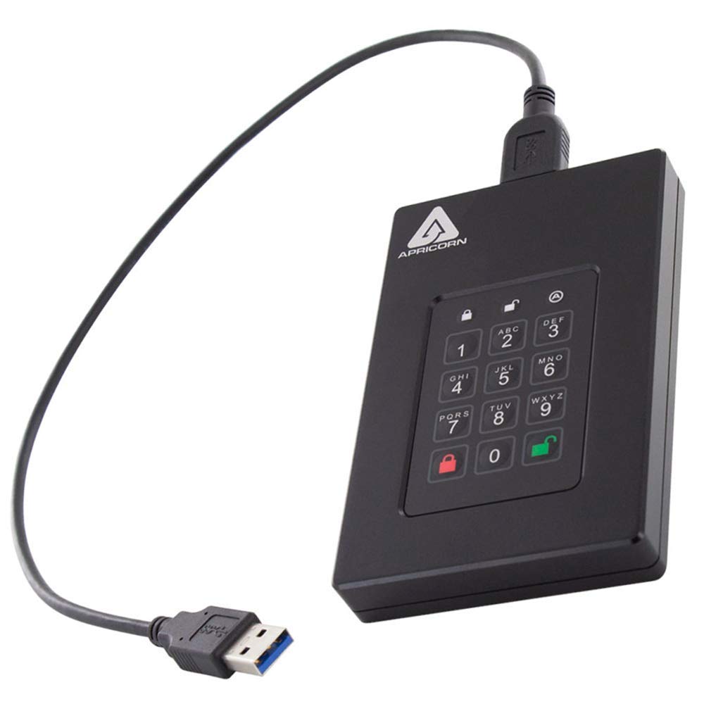 Apricorn 2TB Aegis Fortress L3 - FIPS Validated, SSD USB 3.0 Hardware Encrypted Portable Drive