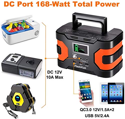 200W Peak Power Station, Flashfish [CPAP] [Battery] 166Wh 45000mAh Backup [Power] [Pack] 110V 150W Lithium [Battery] [Pack] Camping Solar Generator For Camping Home Emergency [Power] Supply