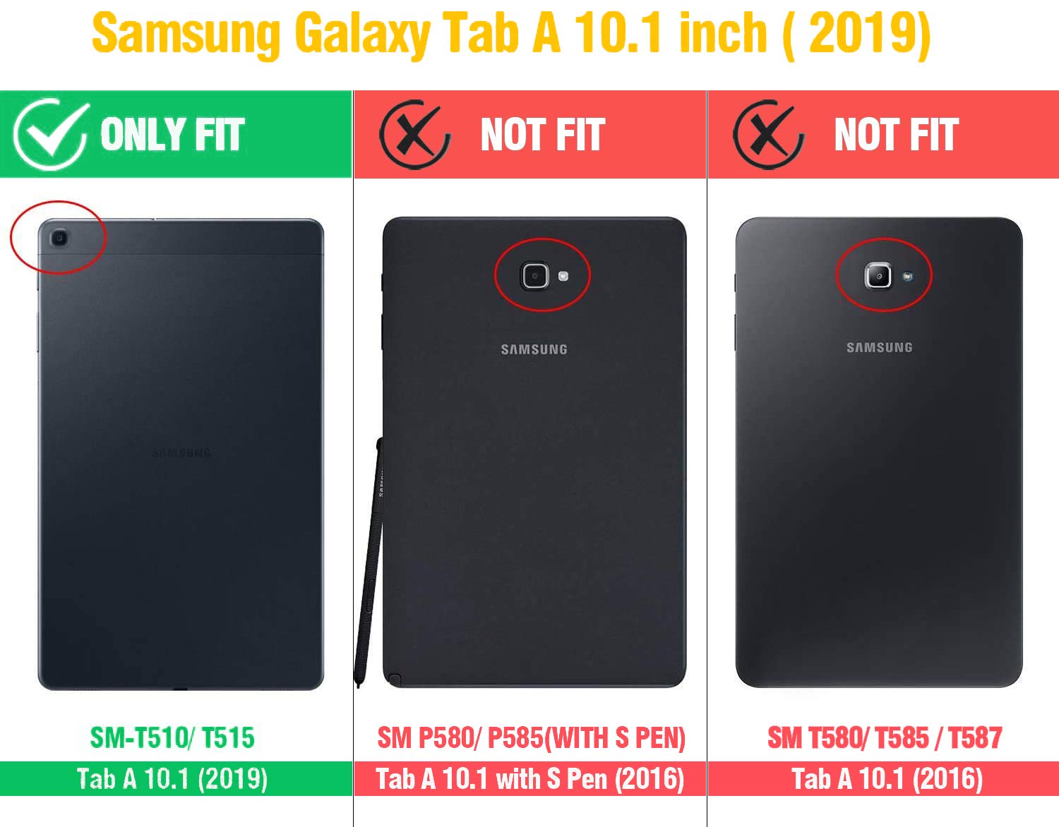 FIREVASE Tablet Case for Samsung Galaxy Tab A 10.1 Inch (2019), ONLY FIT SM-T510/SM-T515, EVA Shock Proof Light Weight Professional Kids Case, with Handle Built-in Bracket & Shoulder Strap (Blue)