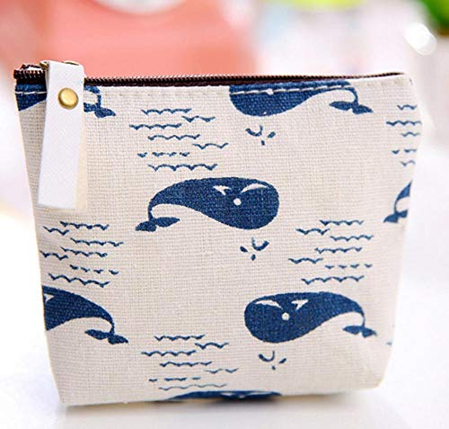 Bonwete 5 PCS Pencil Bag Pen Case Flower Floral Canvas Pencil Pen Case Multi-functional Cosmetic Makeup Bag Set Coin Purse